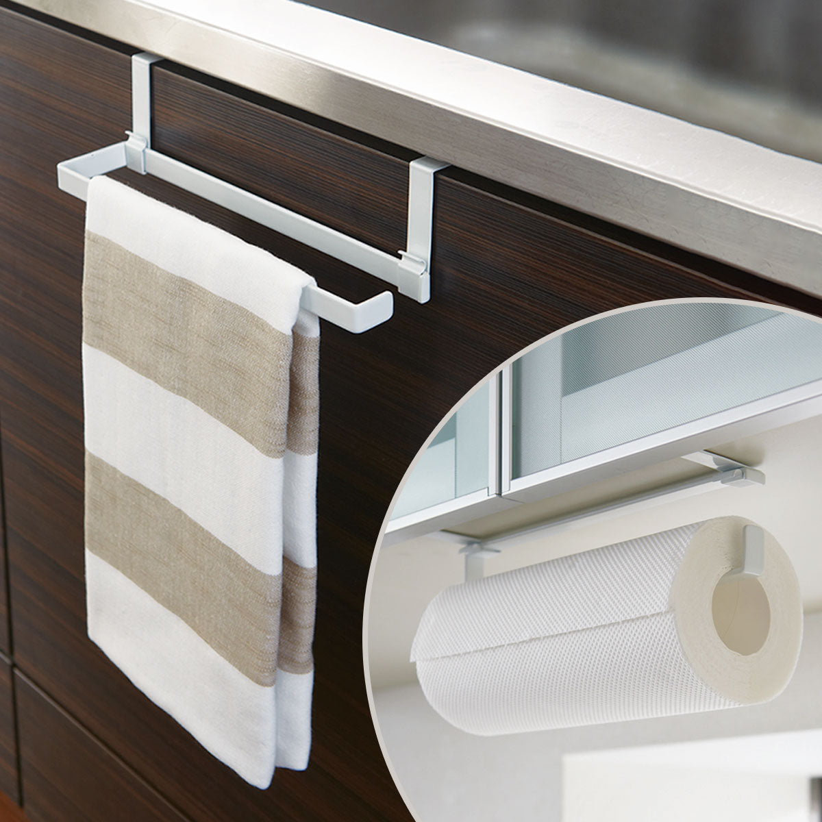 PAPER & TOWEL RACK FLAT WH